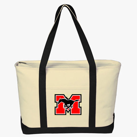Tote Bag with Black Trim – Mustang Fan Shop
